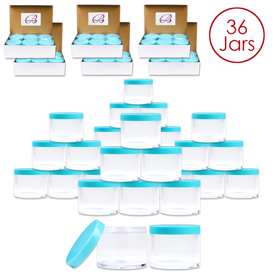 4oz/120g/120ml High Quality Acrylic Leak Proof Clear Container Jars ...