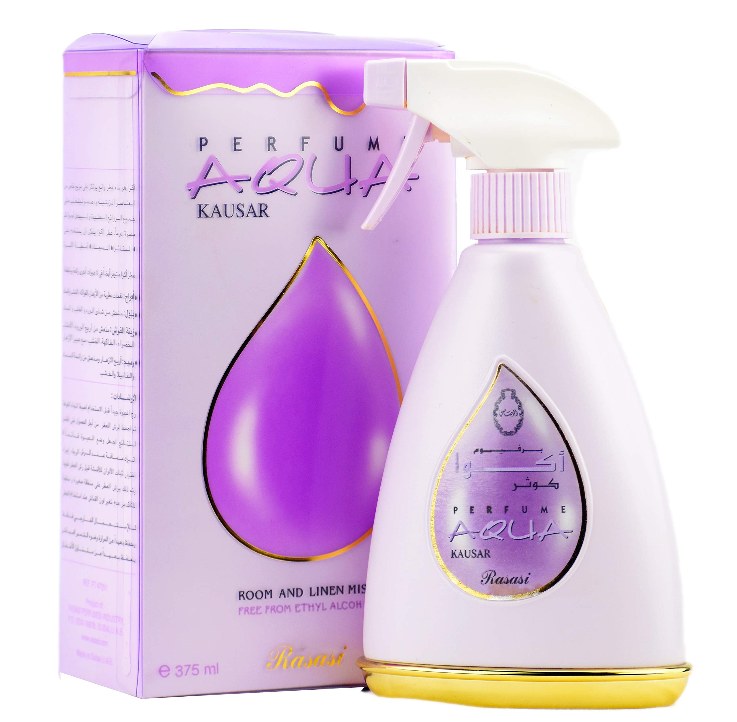 Ambientadores Rasasi Aqua Collection 375 ml (Auqa Afrah, Azamah, Batool, Bushra, Kausar ...