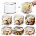 One-Click Open Hair Clip Organizer, Capacity Clear Plastic Storage Box ...