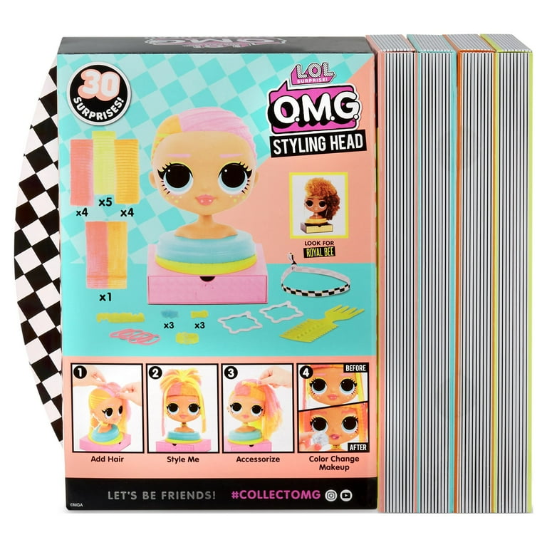 Dolls House LOL Surprise OMG Styling Head With Stick-on Hair For ...