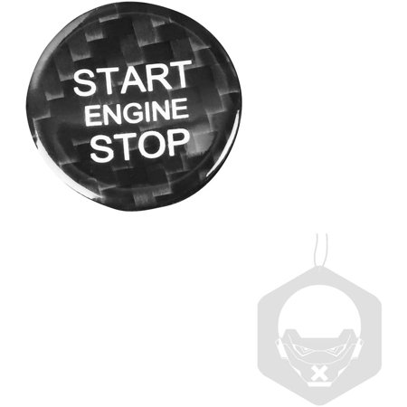 Carbon Fibre Protector Car Engine Start Stop Switch Button Sticker ...