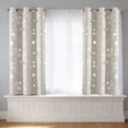 Antqov Curtains, 52x63" Stars Print Rod Pocket Window Curtains Small ...