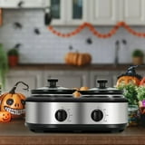 CozyHom 2.5QT Dual Pot Slow Cooker Electric Food Warmer With Adjustable ...