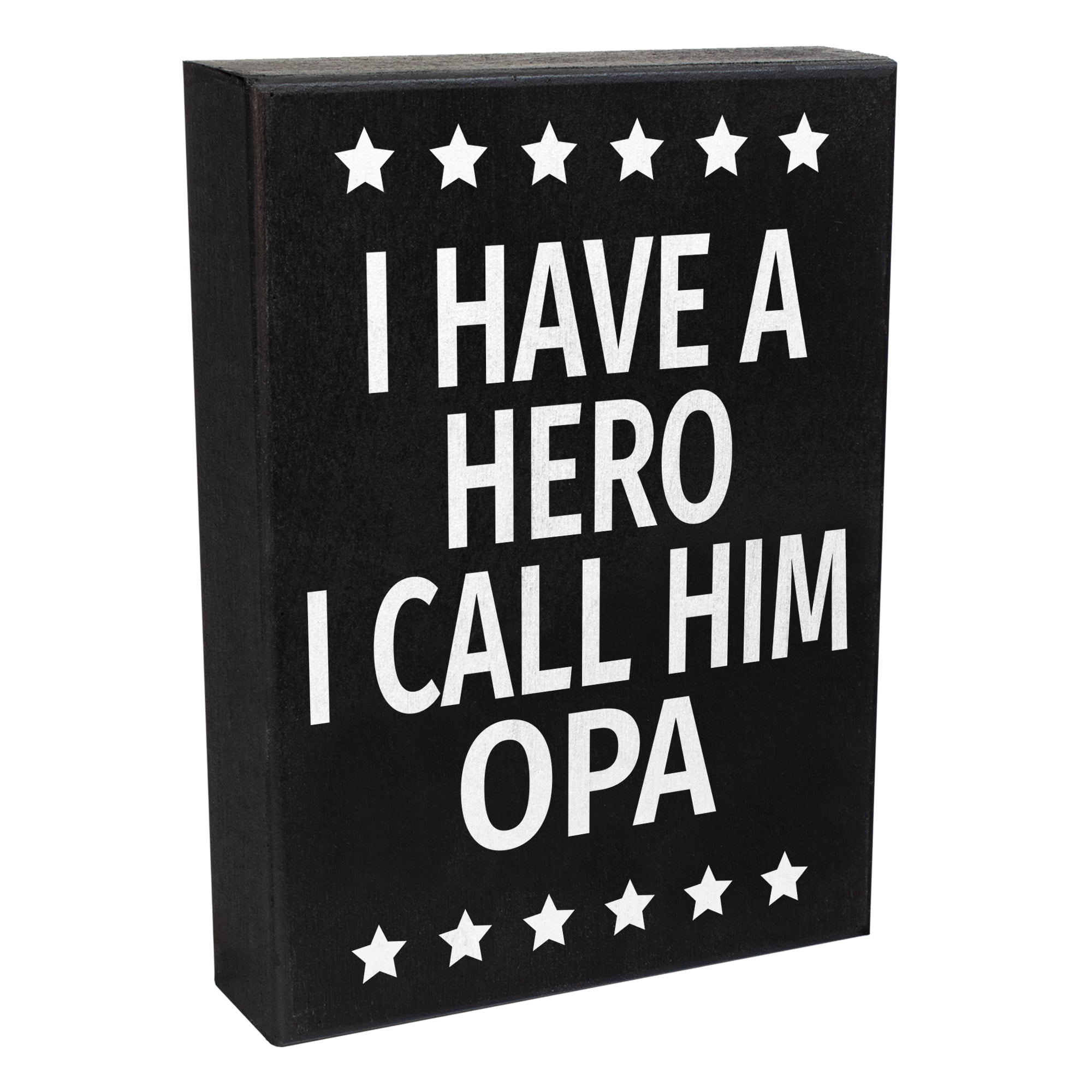 JennyGems I Have a Hero I Call Him Opa Sign, 6x8 Inch Wood Sign, Gifts ...