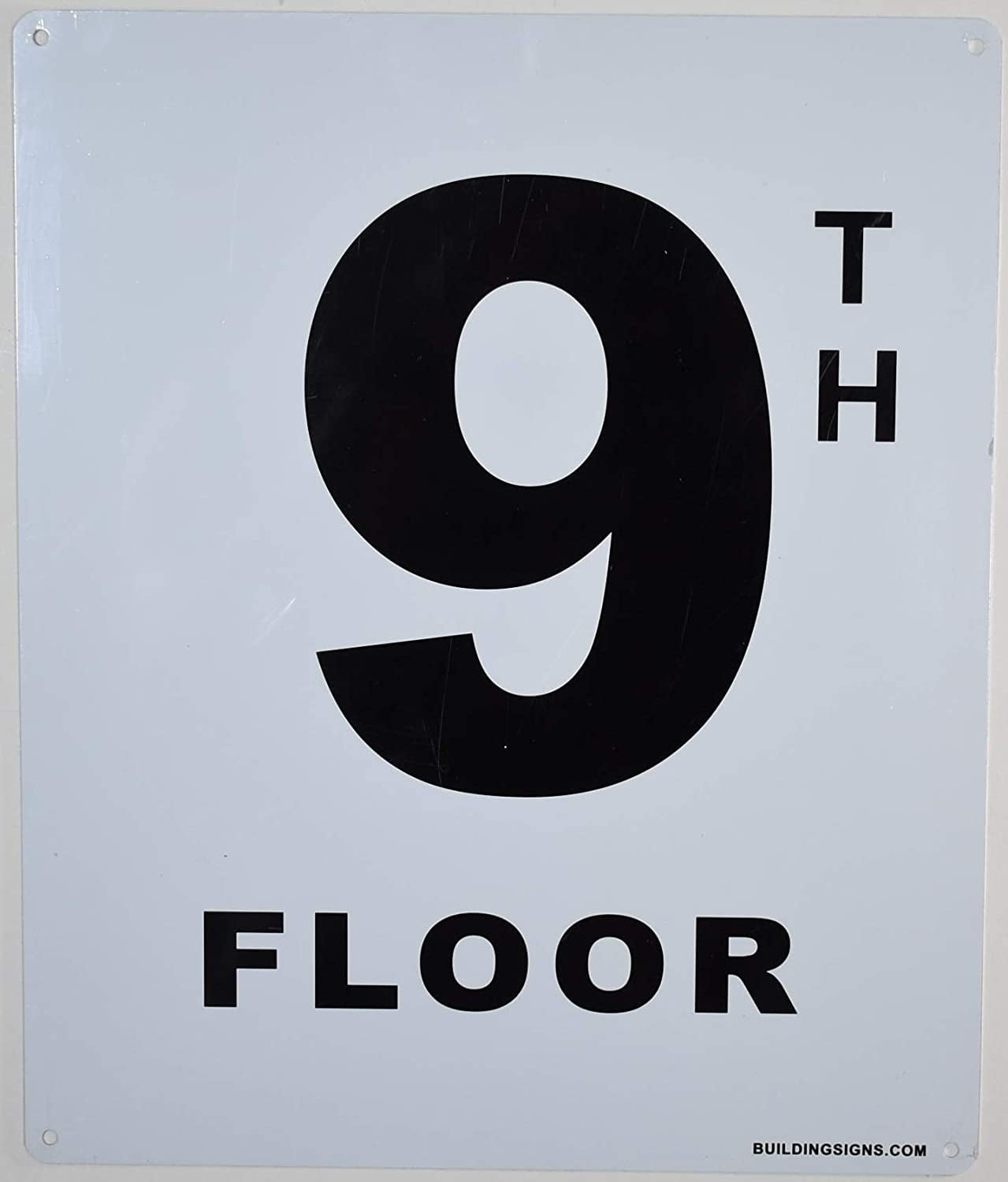 9th Floor Sign (White, Rust Free Aluminium 10X12)-Grand Canyon Line(ref ...