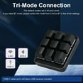Tri-Mode 9-Key Programmable Macro Keypad Wireless 2.4G/Bluetooth 5.3 ...
