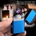 2 Pack USB Rechargeable Double Arc Lighter, windproof flameless ...