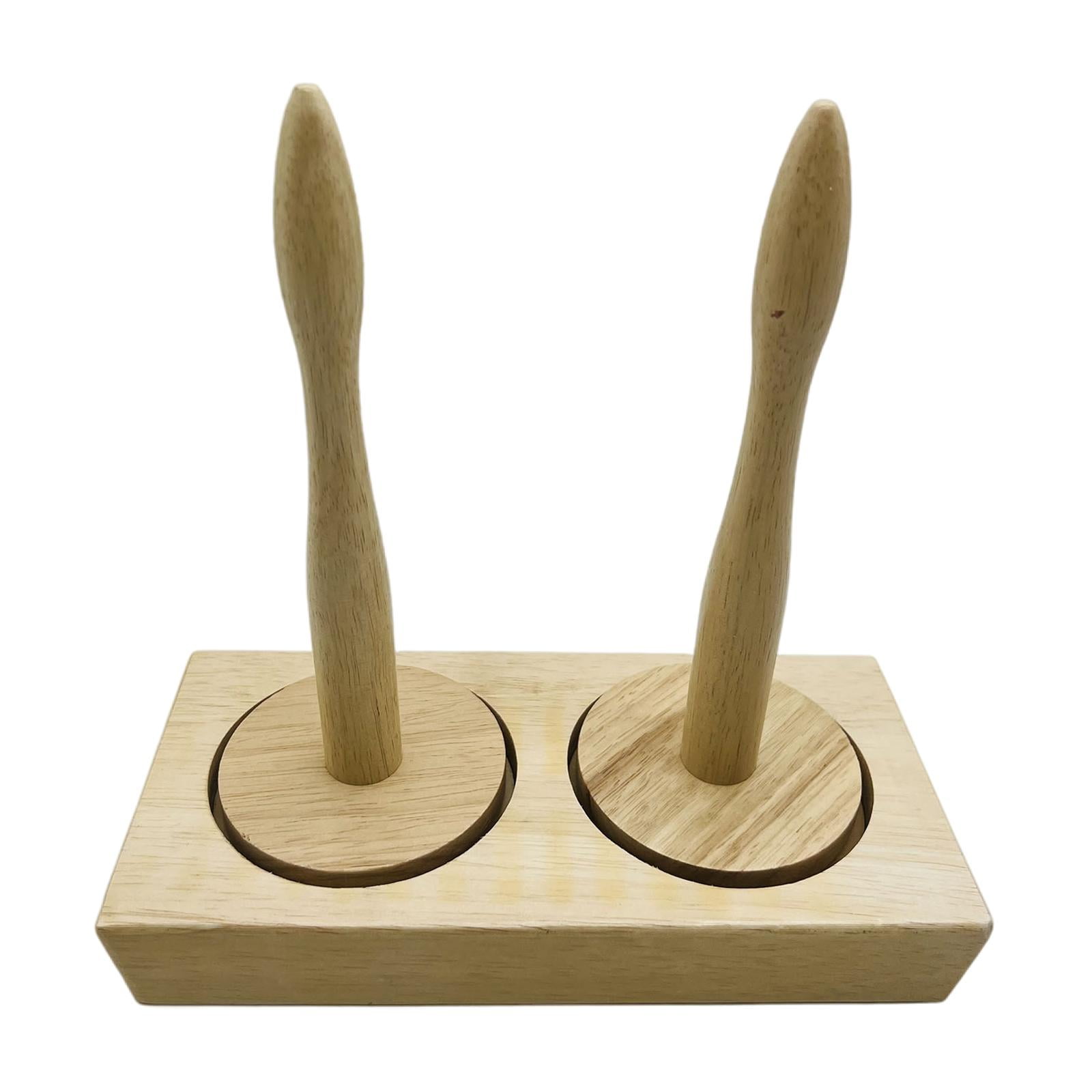 Handmade Solid Wood Yarn Ball Holder Roll Paper Towel Holder Thread ...