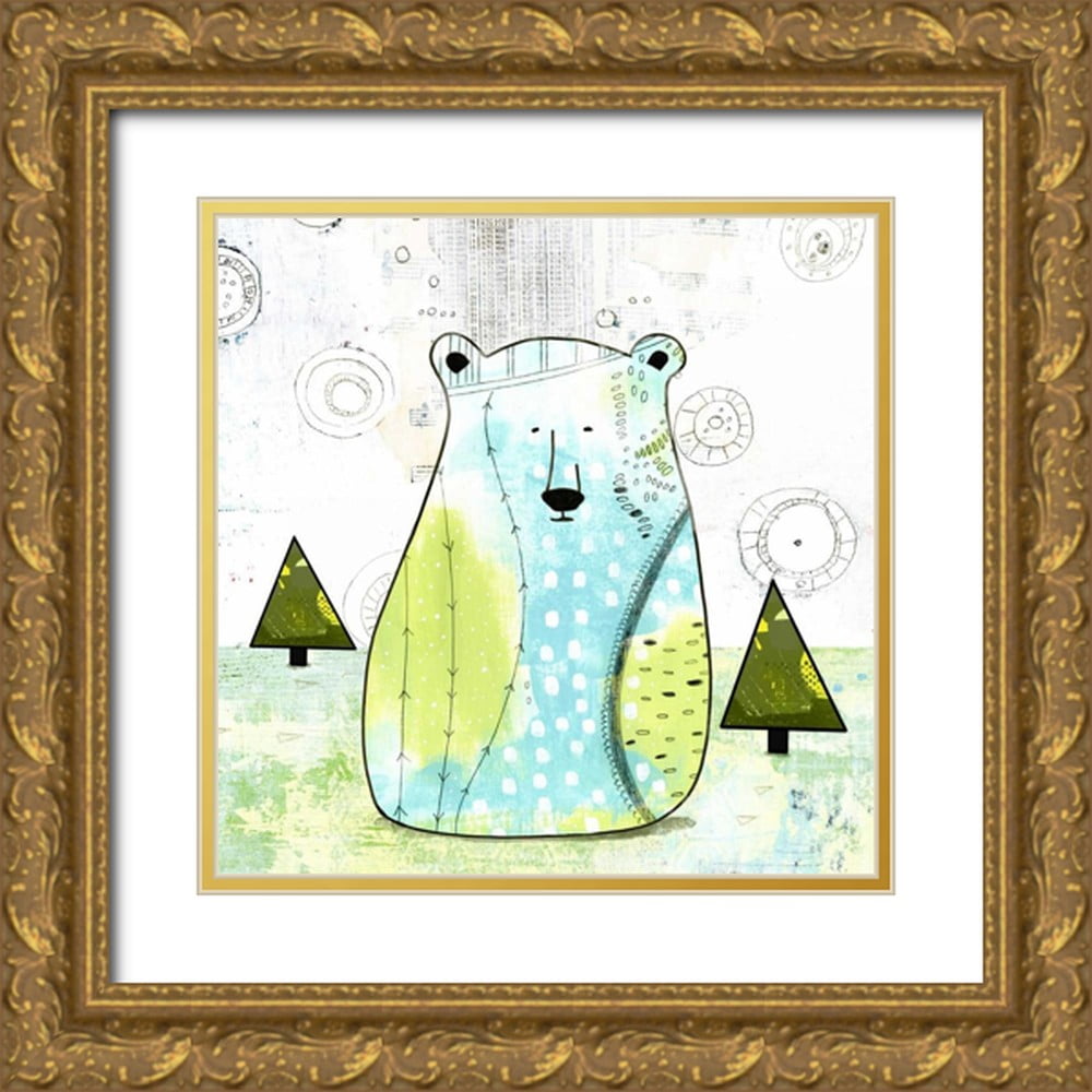 Ogren, Sarah 26x26 Gold Ornate Wood Framed with Double Matting Museum Art Print Titled - Bear II ...