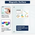 Magnetic Glass Whiteboard for Wall, 36" x 24" Glass Dry Erase Board ...
