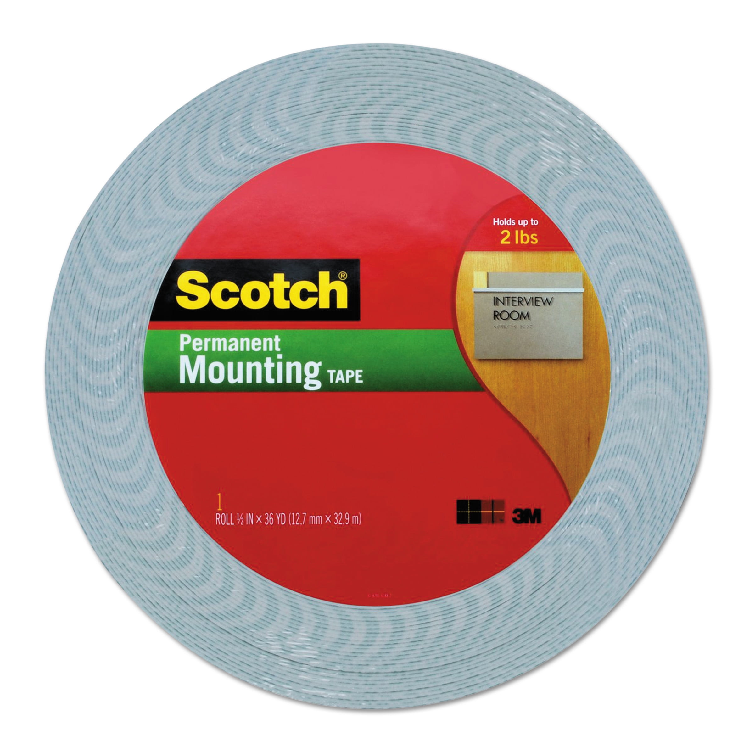 3M Scotch Double-Sided Urethane Foam Tape, 1/2" x 36 yds. - Walmart.com