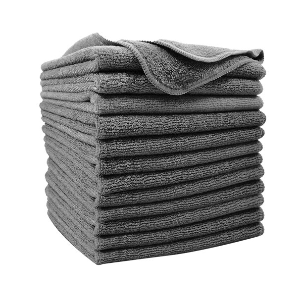 Canadian Linen Microfiber Cleaning Cloth 12 Pack, 12”x12” Highly ...