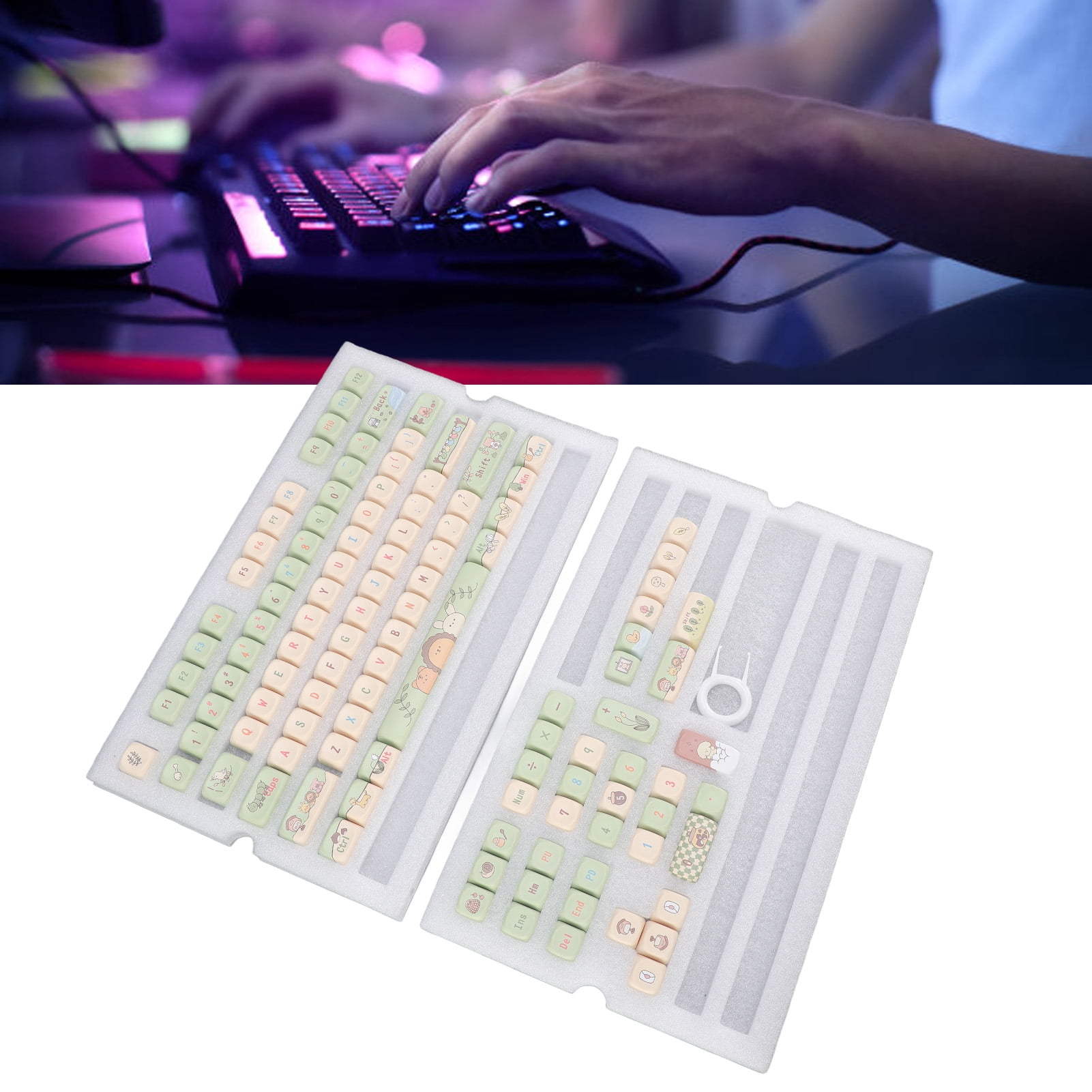 Keycap 112 Key Mechanical Keyboard Keycap Set 9mm MCA Height PBT ...