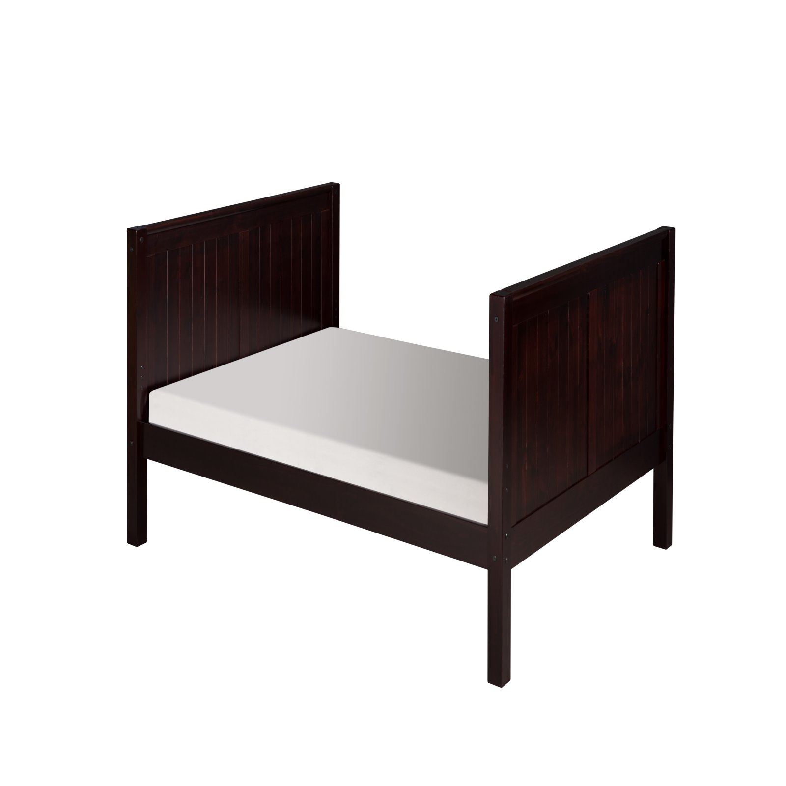 Camaflexi Full Size Tall Platform Bed with Twin Trundle - Panel ...