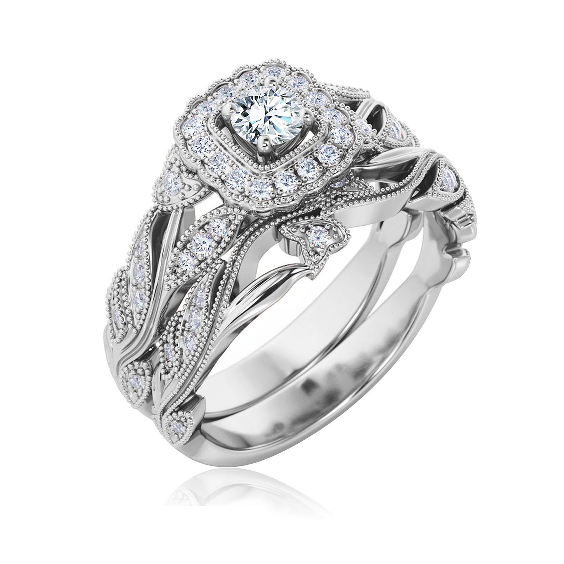 Click here for Jeenmata 1 Carat Round Cut Lab Grown Diamond - Art... prices