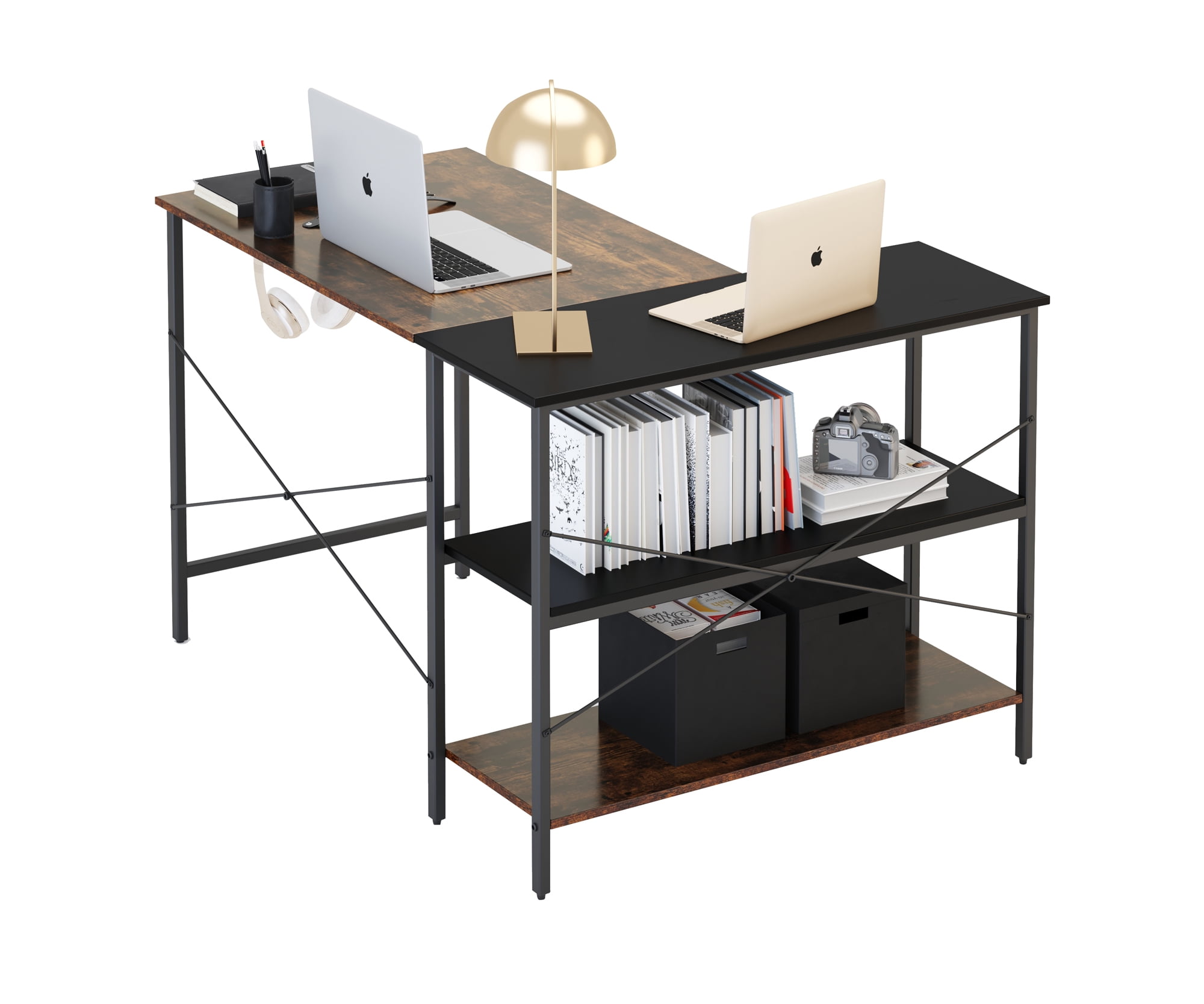 Computer Desk for Home Office, Wooden L-Shaped Philippines | Ubuy