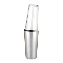 Houdini 24-ounce Glass Cocktail Shaker with Stainless Steel Cap ...
