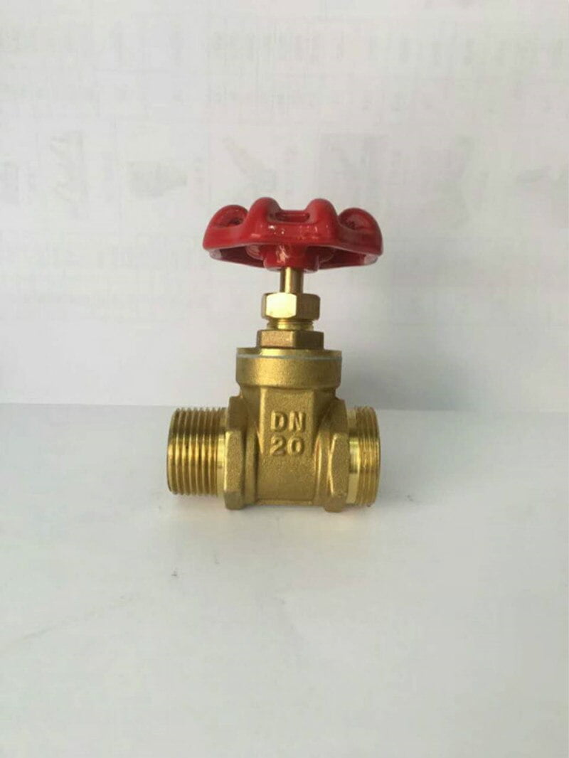 DN20 Brass Gate Valve 3/4" Male Thread Central Air Conditioning Fan ...