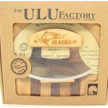 Ulu Factory Alaska Ulu Birch Walnut Stripe Wood Chopping Bowl-board ...