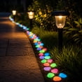 Aquarium Decoration Stones, Luminescent Resin Light Rocks in Dark Blue ...