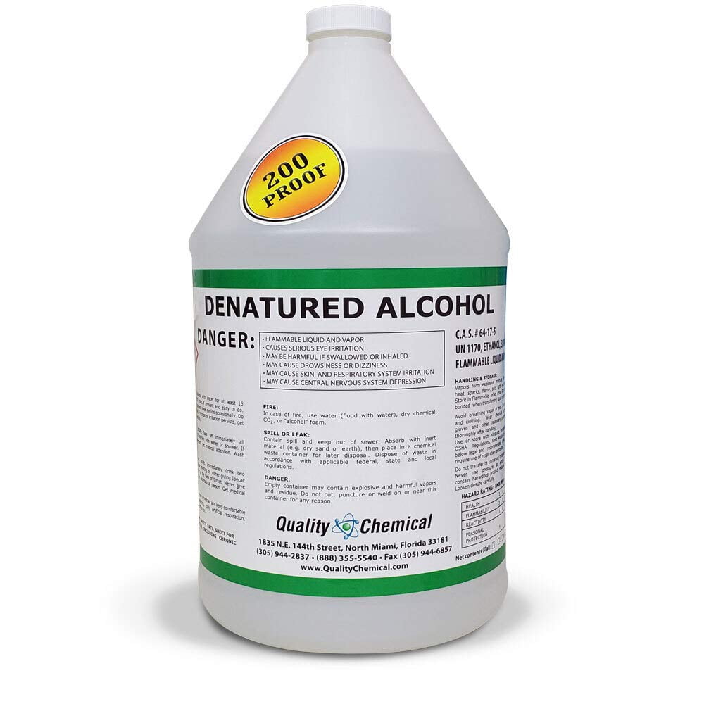 Quality Chemical Denatured Alcohol (Ethanol) 200 Proof / 1 Gallon (128 ...