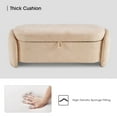 Mcombo Storage Ottoman Bench, Linen Fabric Footrest Stool with Storage ...