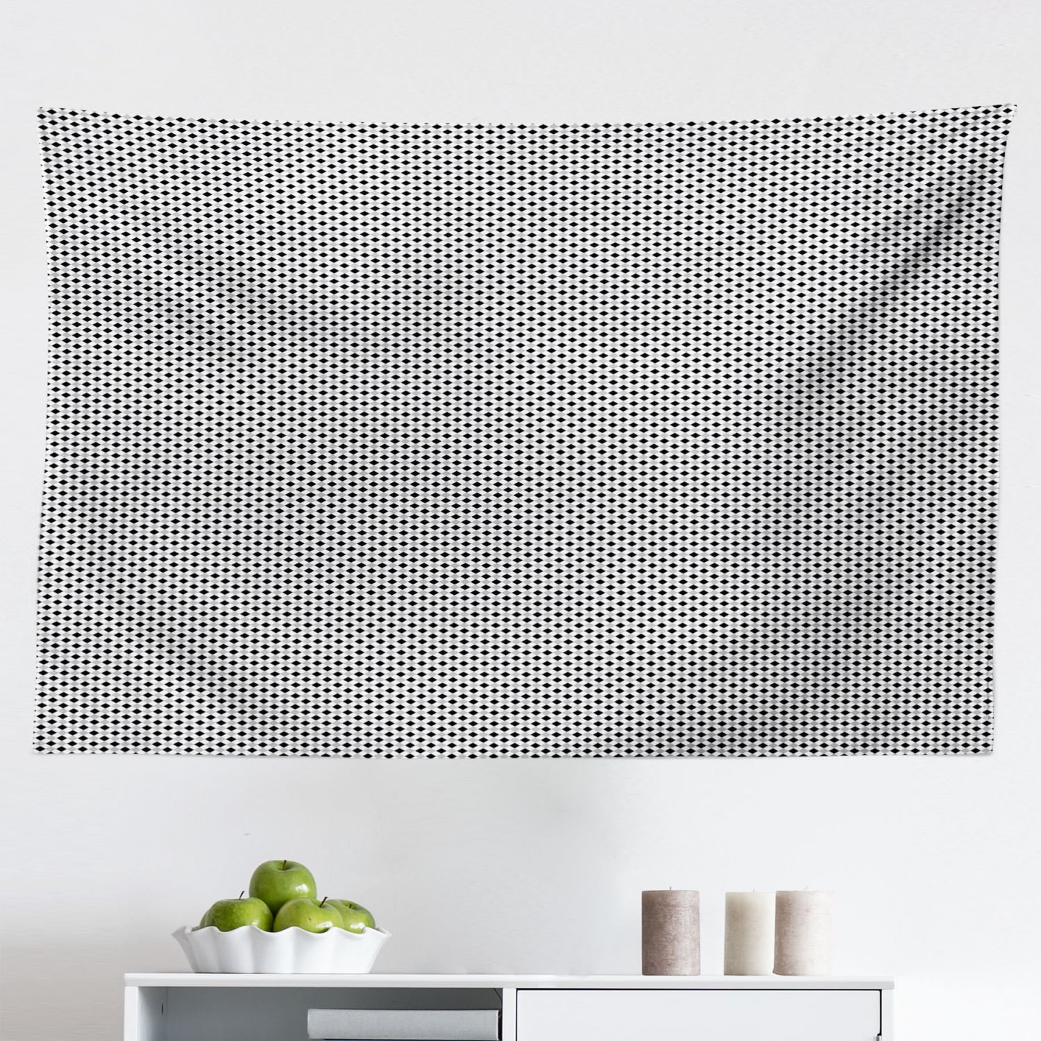 Black and Grey Tapestry, Monotone Diagonal Rectangle Geometric Shapes ...