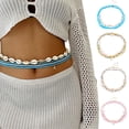 Belly Chain for Beach Summer Outfits, Layered Waist Chain with Glass ...