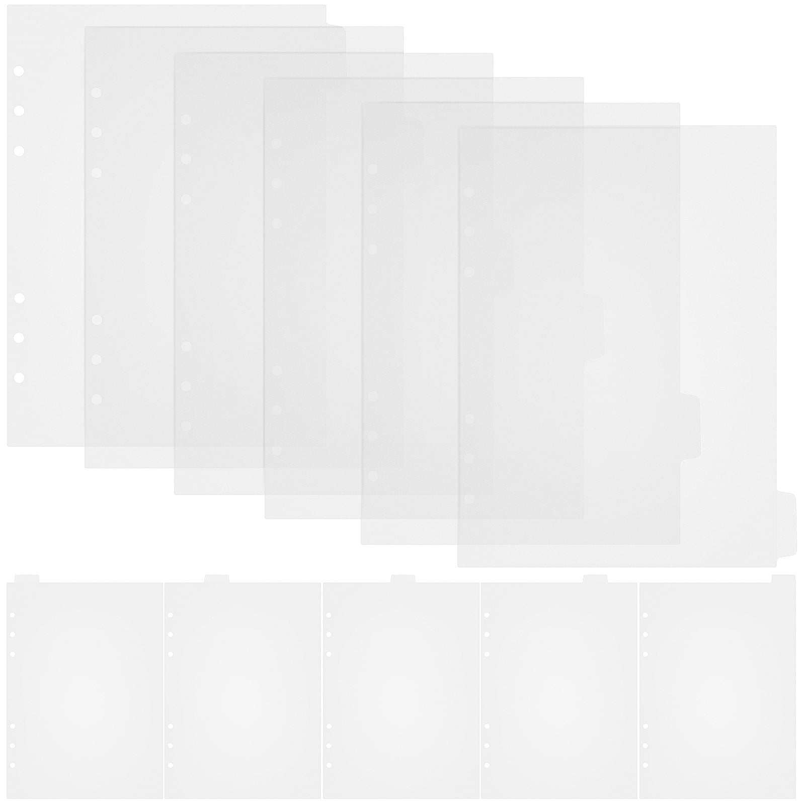 11 PCS Binder divisores Divisores de carpeta transparente con pestañas ...