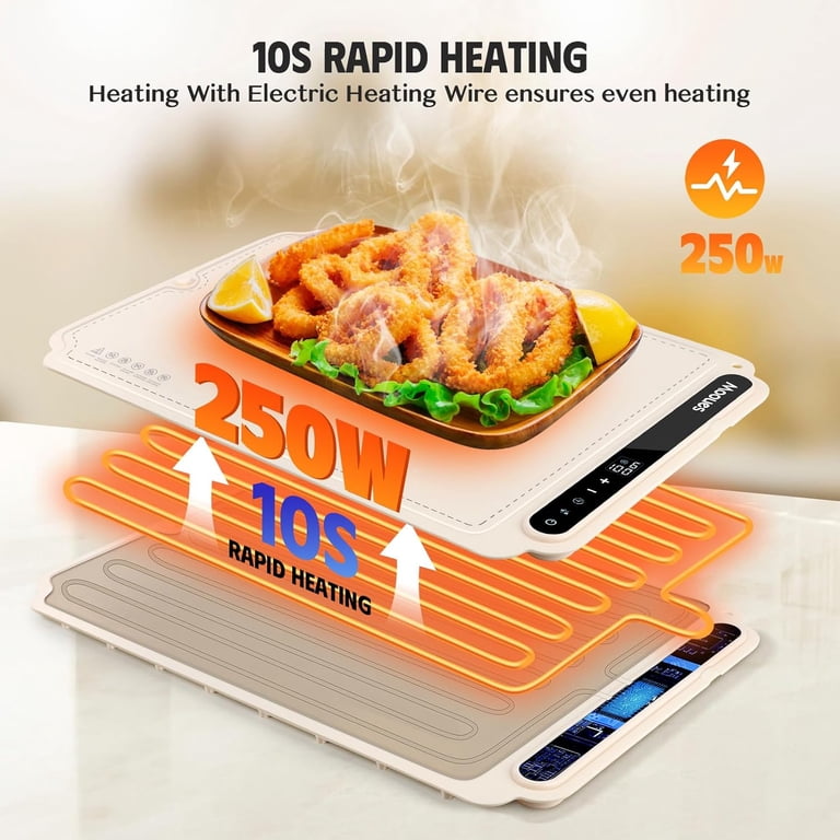 Countertop Food Warmer Electric Food Warming Mat - 24x16 Inch Silicone ...