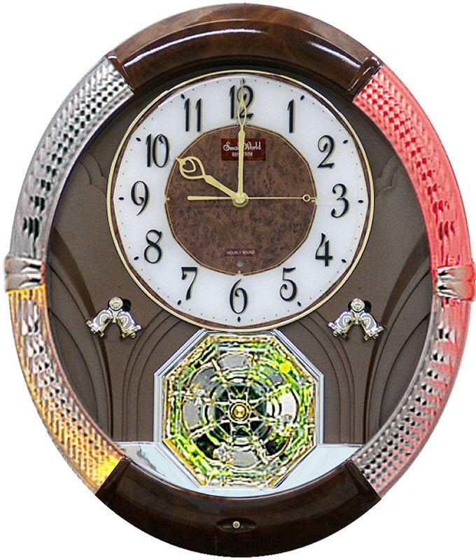 Joyful Moment New Melodies Musical Wall Clock Wood and Crystal ...