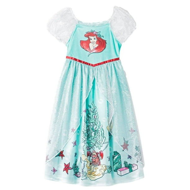 Disney Toddler Girls The Little Mermaid Ariel Aqua Nightgown Sleep ...