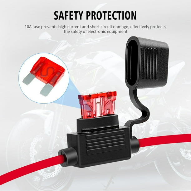 SAE Connector 4.59FT 12V Ring Terminal SAE to O Ring Connecters ...