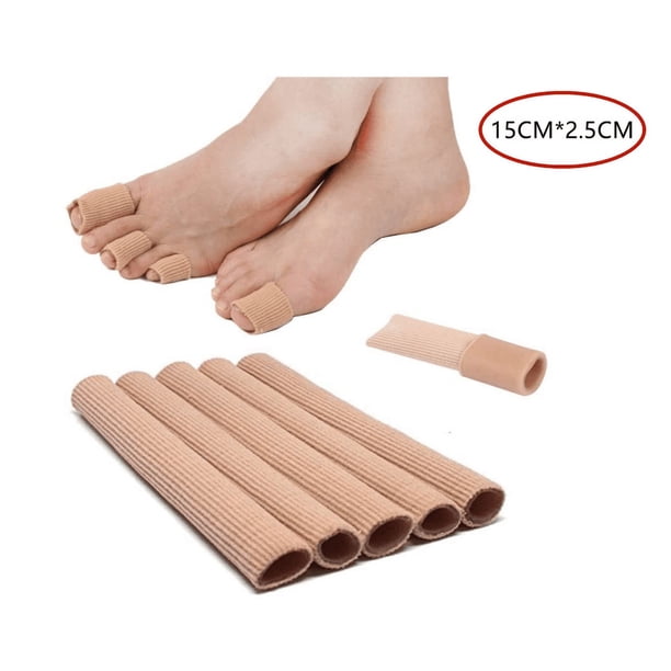 Cuttable Toe Tubes 5 Pcs, Made of Elastic Fabric Lined with Silicone ...