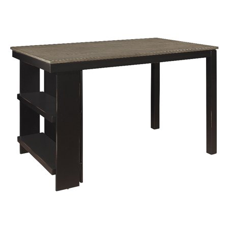 Lexicon Stratus Counter Height Wood Table in Gray and Black with ...