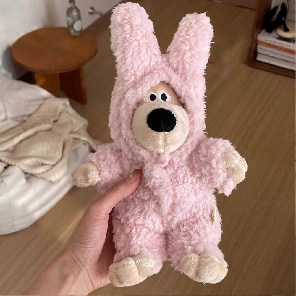 23cm Gromit Plush in Pink Rabbit Romper, Soft Stuffed Gromit Doll with ...