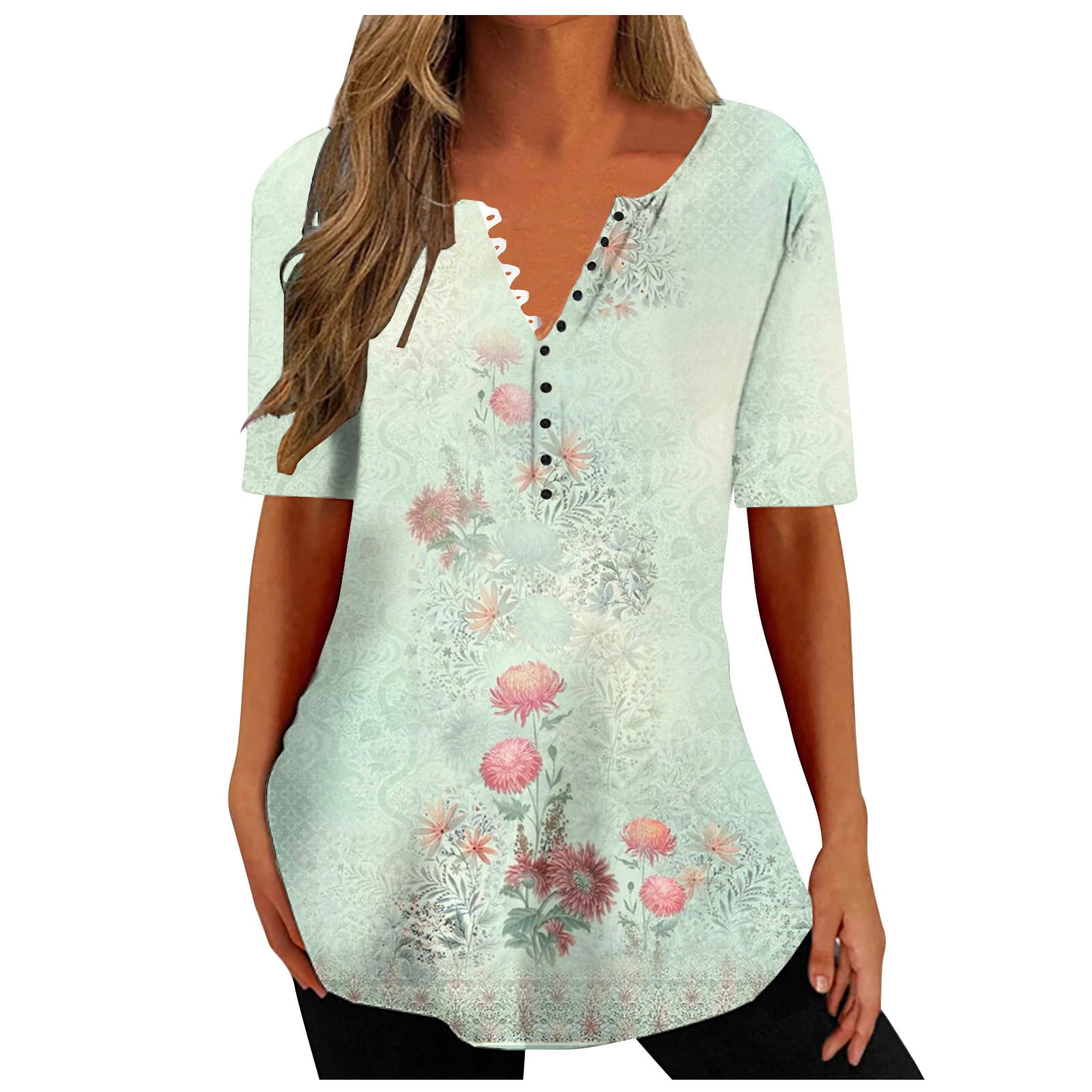 Click here for Birdeem Womens Fashion V-Neck Print Casual Loose S... prices