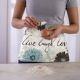 Brown Blue Flower Half Waist Apron Laugh Love Live Plant Farmhouse ...