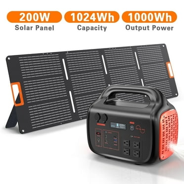 EF EcoFlow DELTA 3 Portable Power Station, 1024Wh LiFePO4 Battery, Solar Generator, 1800W AC ...