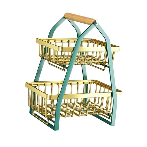 Multifunctional Fruit Basket, with Wooden Handle Save Holder Mini ...