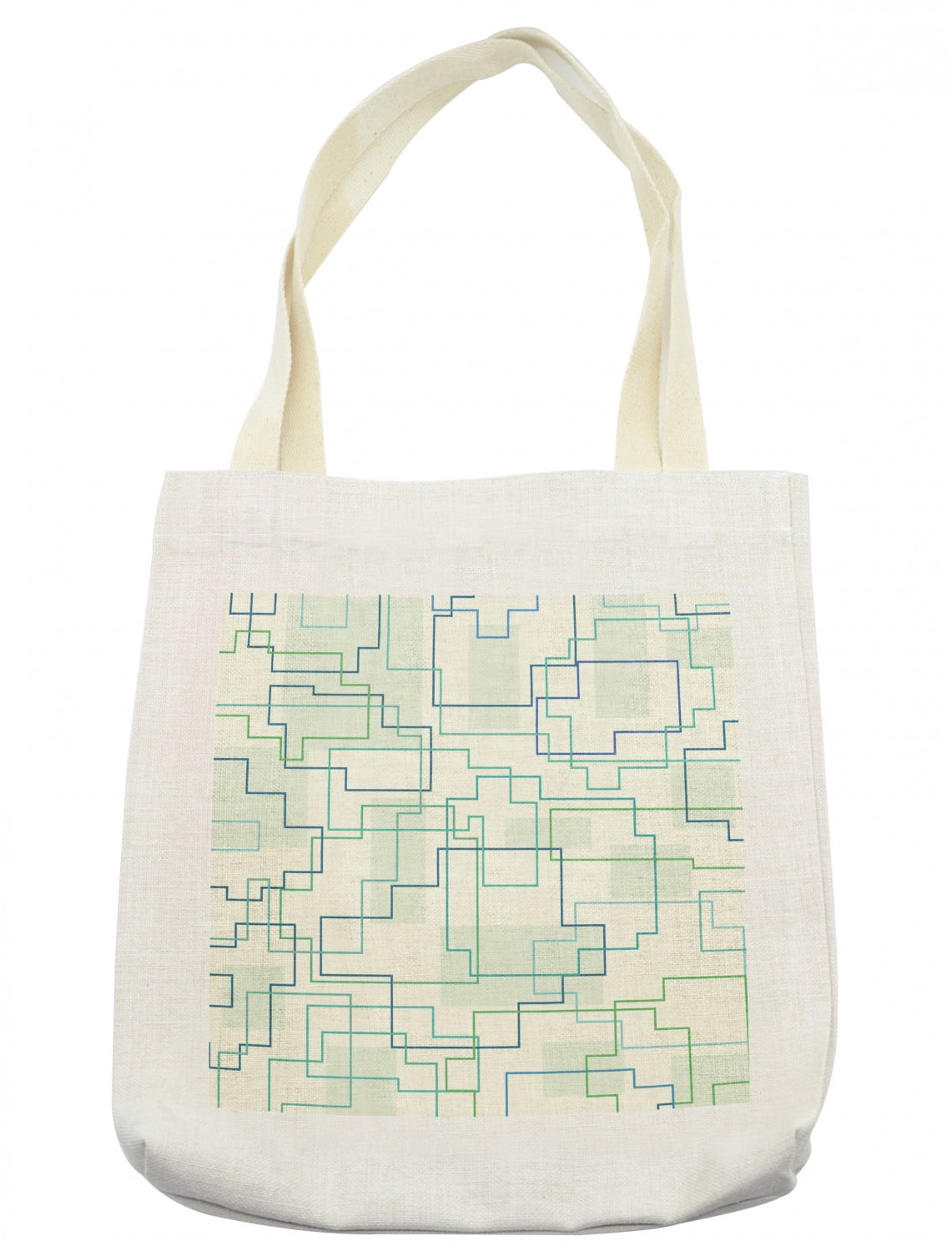 Geometric Tote Bag, Futuristic Design Like a Subway Line with All ...