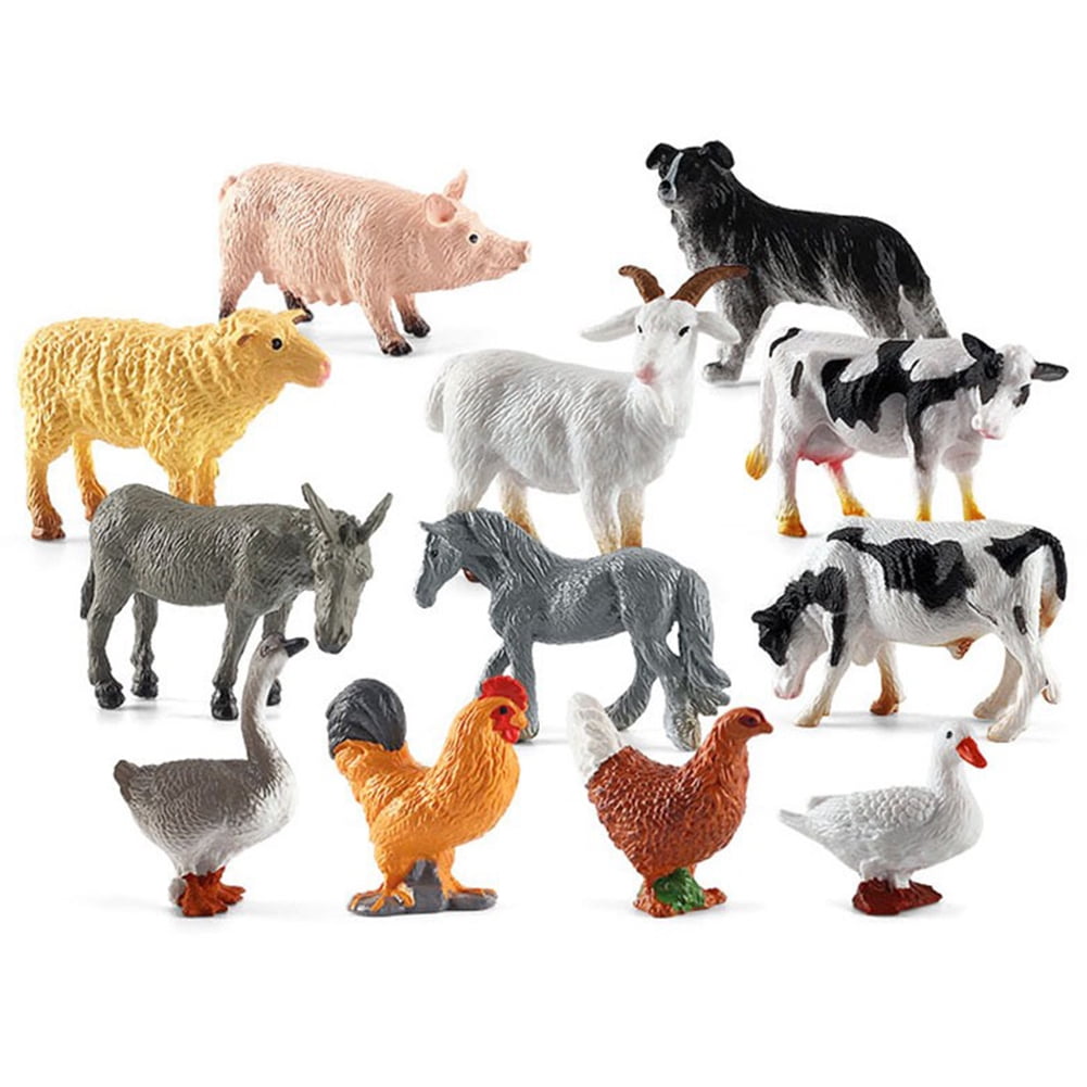 Realistic Farm Poultry Figurines SimulationAction Figure Model Ornament ...