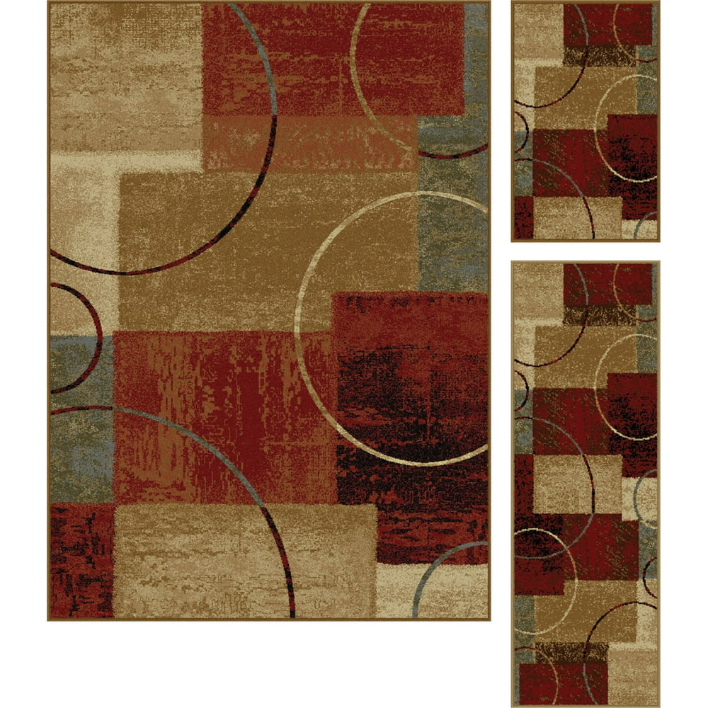 Tayse Elegance Area Rug 5430 MULTI Contemporary Multi 5' x 7' , 1' 8" x ...