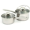 Cook Pro 7-Piece Stainless Steel Cookware Set with Encapsulated Base ...