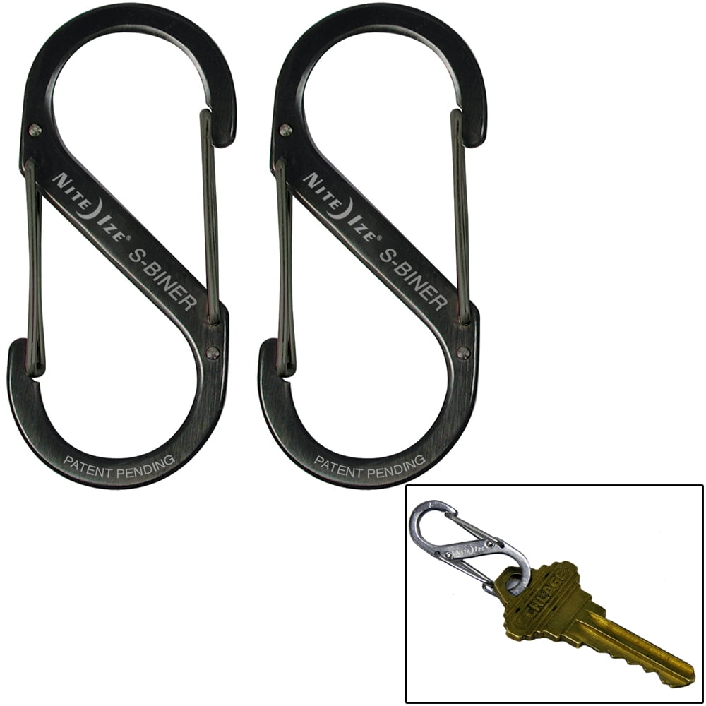 Nite Ize Size-0.5 S-Biner Dual Spring Gate Carabiner, Black, 2-Pack ...