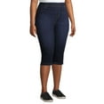 Terra & Sky Women's Plus Size Stretch Pull On Denim Capris - Walmart.com