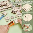 50pcs Wood Thread Winding Boards Floss Bobbin Thread Organizer Card for ...