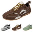 AUDeals Men's Color Block Sneakers Lace Up Breathable Rubber Sole Slip ...