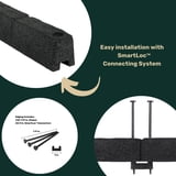 GroundSmart SmartLoc Cobblestone Landscape Edging, 4' Black Rubber ...