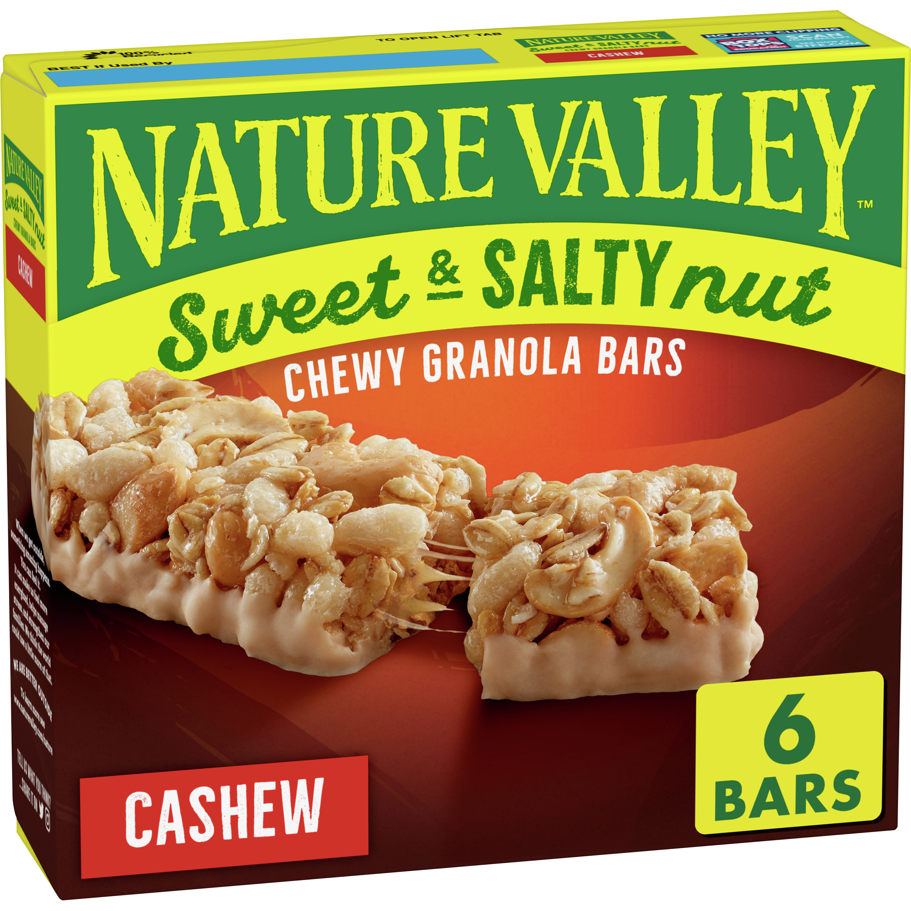 Nature Valley Granola Bars Sweet Salty Cashew 6 Ct Walmart